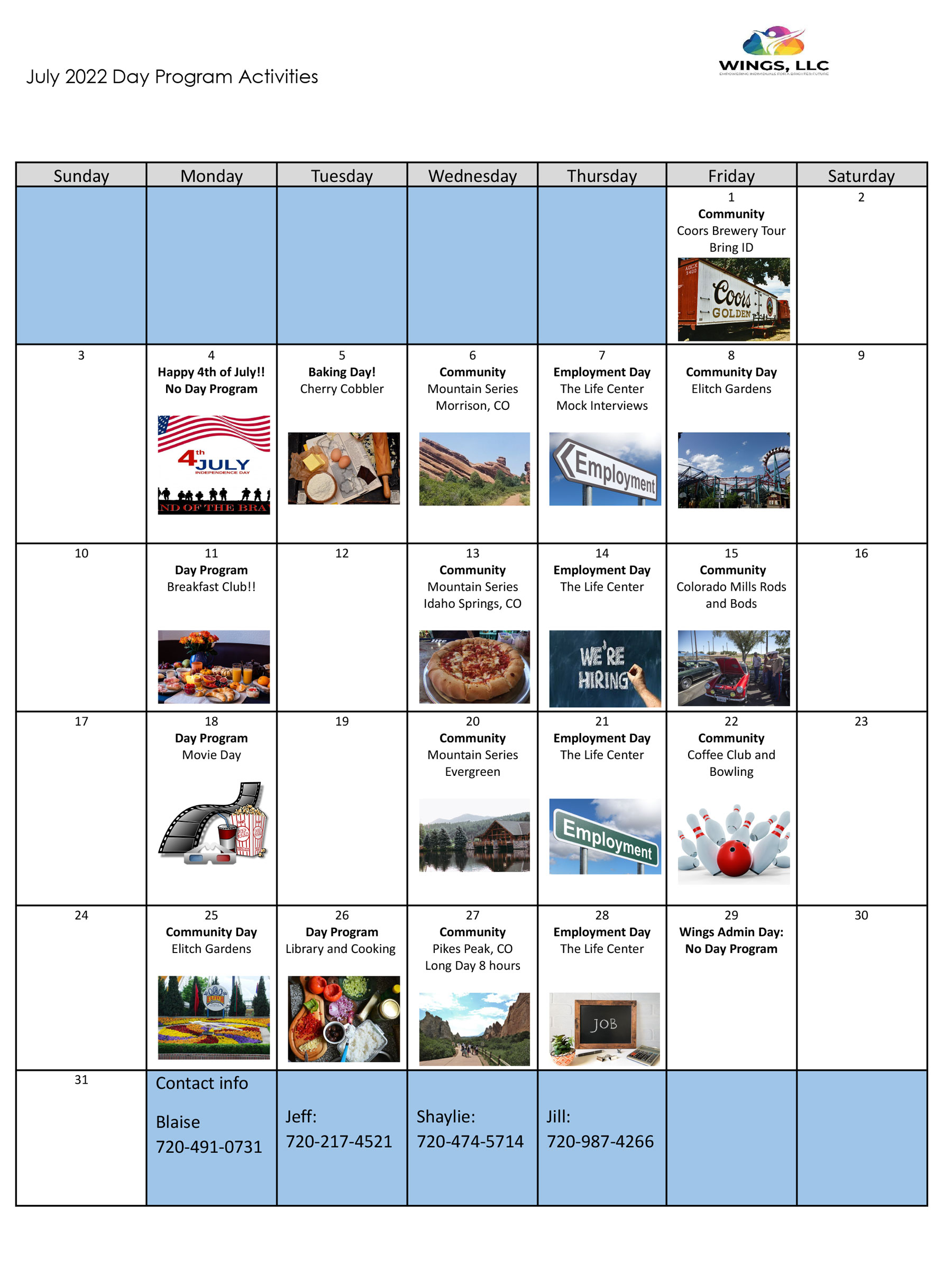 Adult Day Program – WingsPASA LLC Boulder Colorado